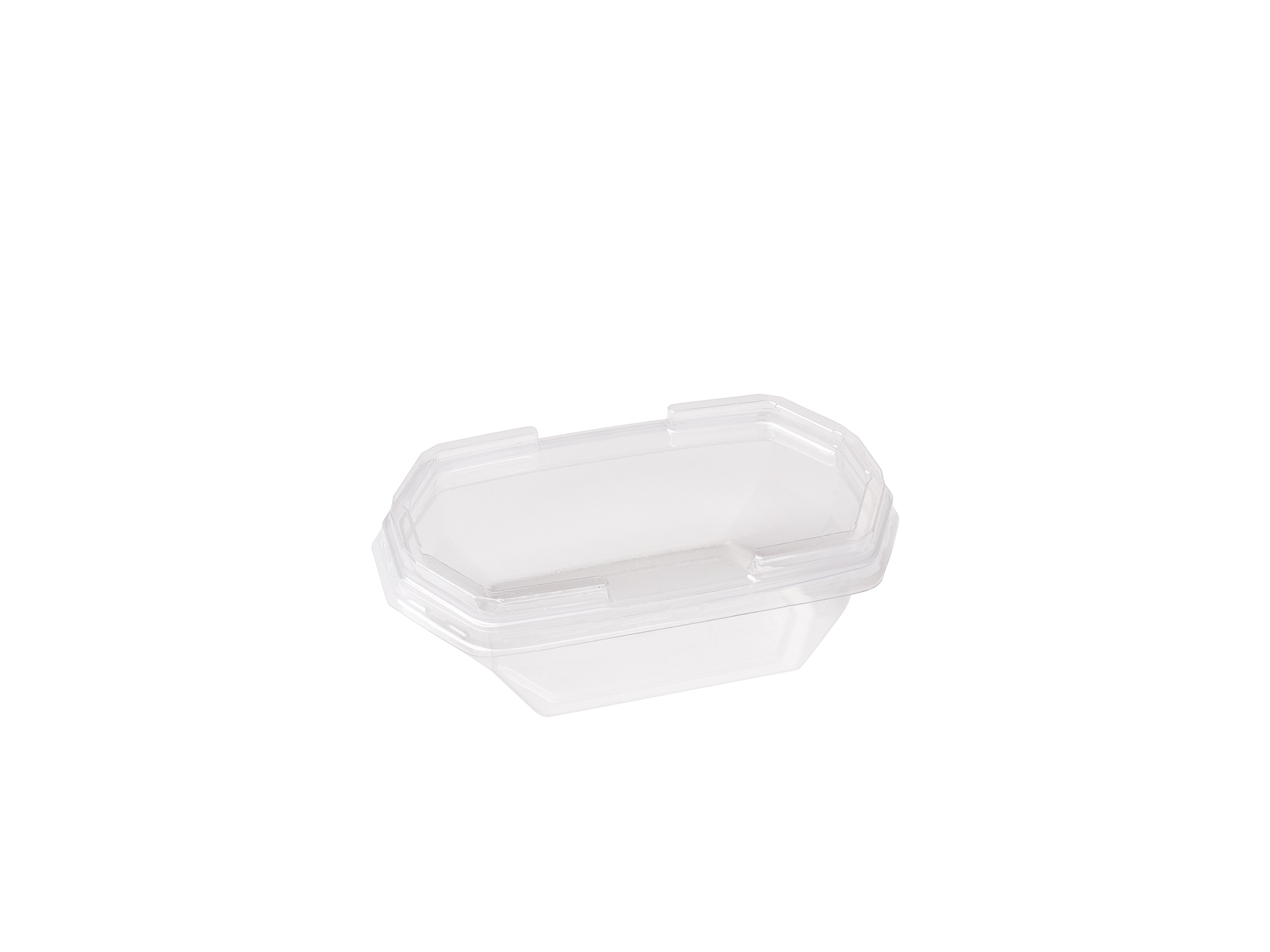 Transparent plastic tray octagon 150g-250g – Kentris